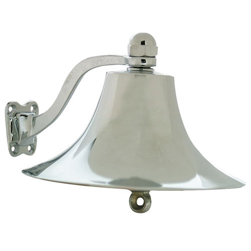 Chrome Plated Brass, Stainless Steel Cast Bell - 8", S-0808