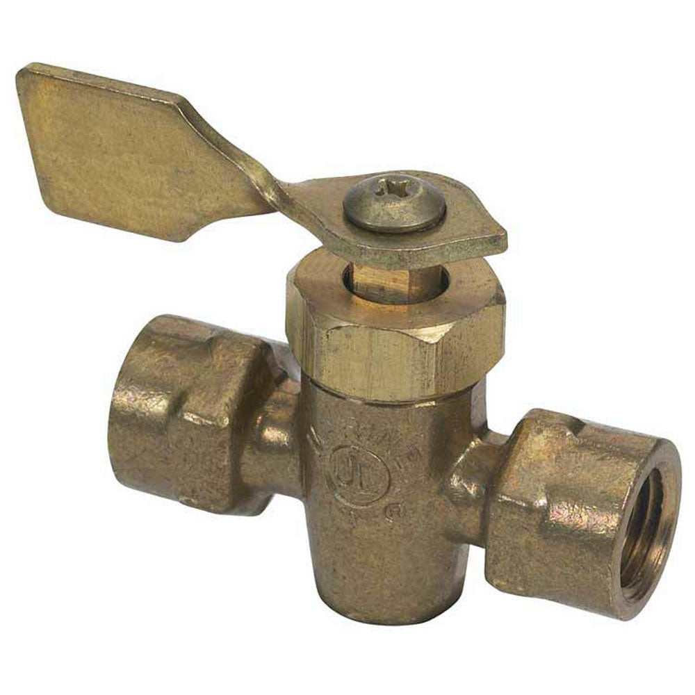 Brass Fuel Shut-Off Valve, 1/4" MNPT/FNPT, 033300-10