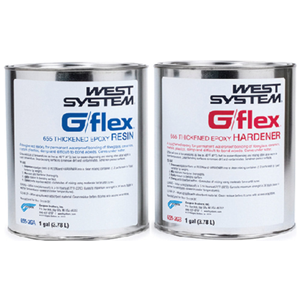 West System, G/flex Epoxy Kit (2) Gal Bottles, 655-2G