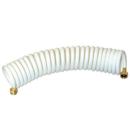 T-H Marine, 15' White Wash Down Coiled Hose WDHBR15WBDP