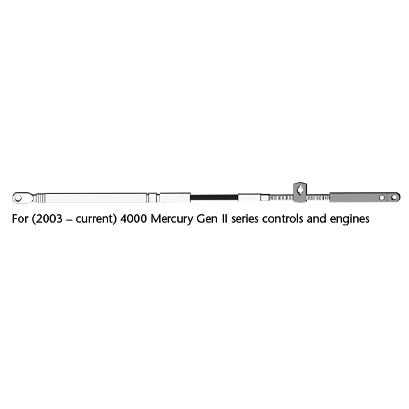 TFXtreme Gen II Control Cable (2003 - Current), Mercury 4000, CCX189XX