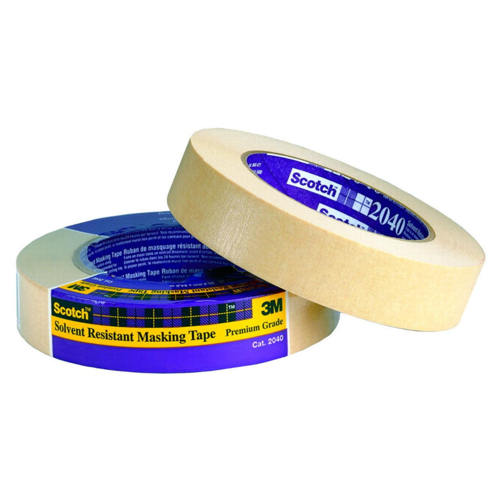 3M Solvent Resistant Masking Tape, Scotch 2040, 1.5" Width, 2993