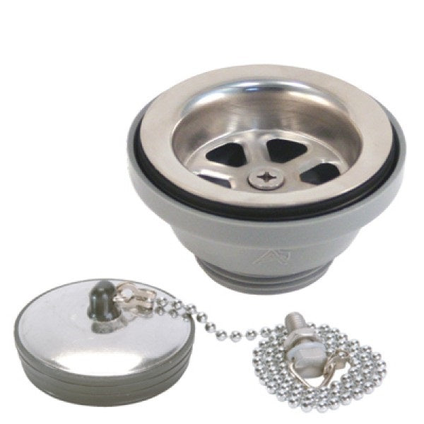 1-1/2" Flip/Trap Drain with Overflow, S01-0508-CP-R by Ambassador Marine