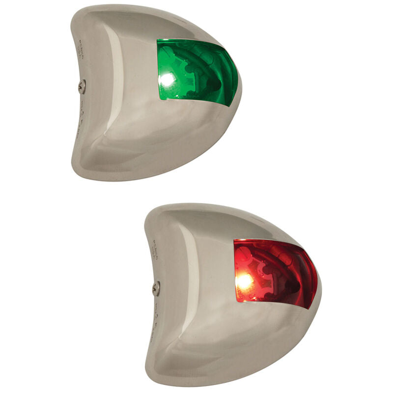Stealth LED 2nm S.S. Side Lights (Pair), Vertical Mount by Perko