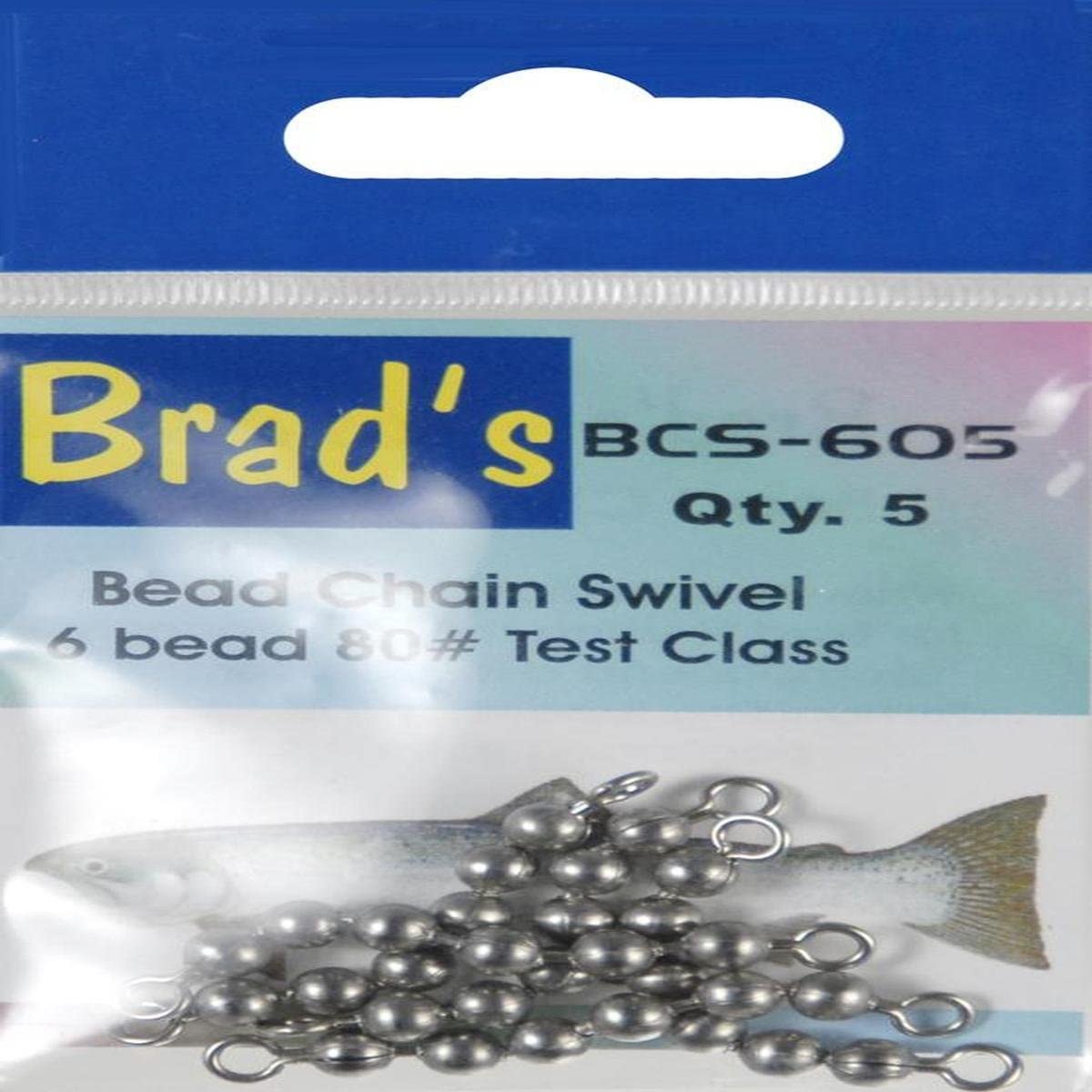 6 Bead Chain Swivel 1/8in By B.S. Fish Tales
