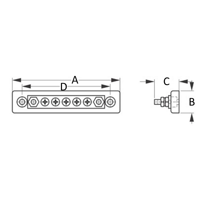 Sea-Dog Buss Bar Screw-Terminal Block Sea-Dog Buss Bar Screw-Terminal Block